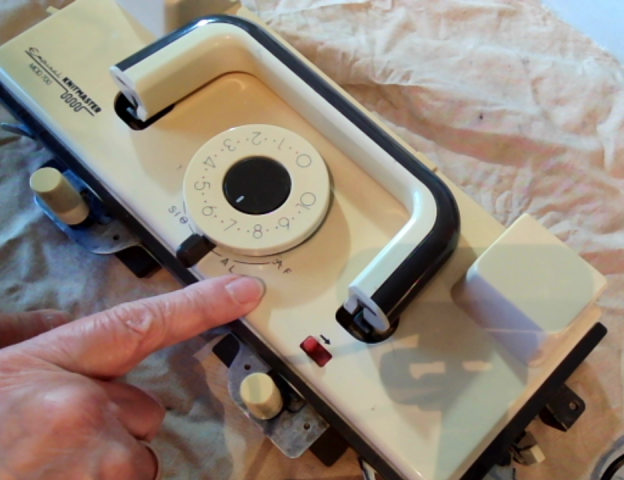 Replacing the cam lever and tension dial on a Knitmaster 700 knitting ...