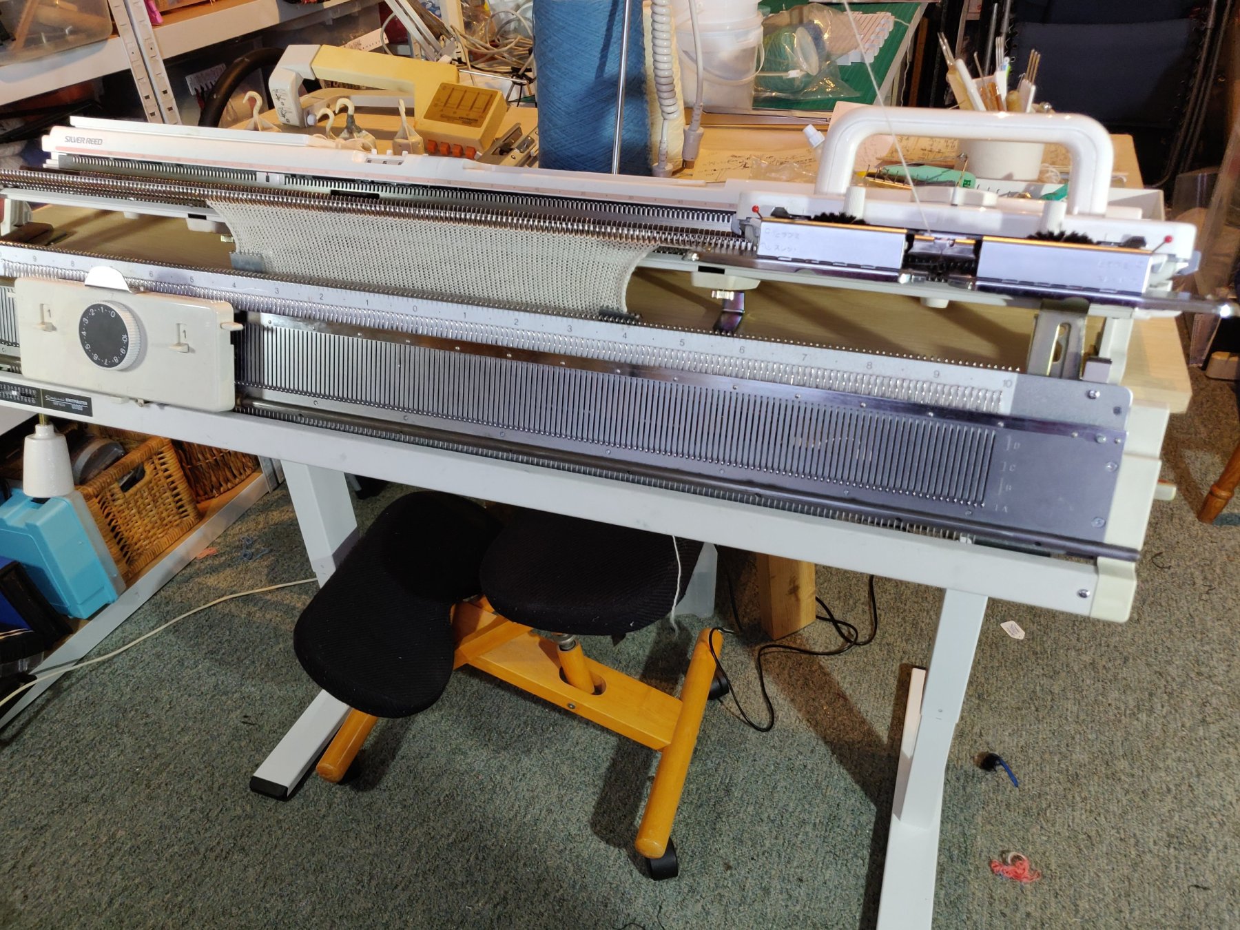 Ergonomic knitting machine table upgrade – Vikki Haffenden